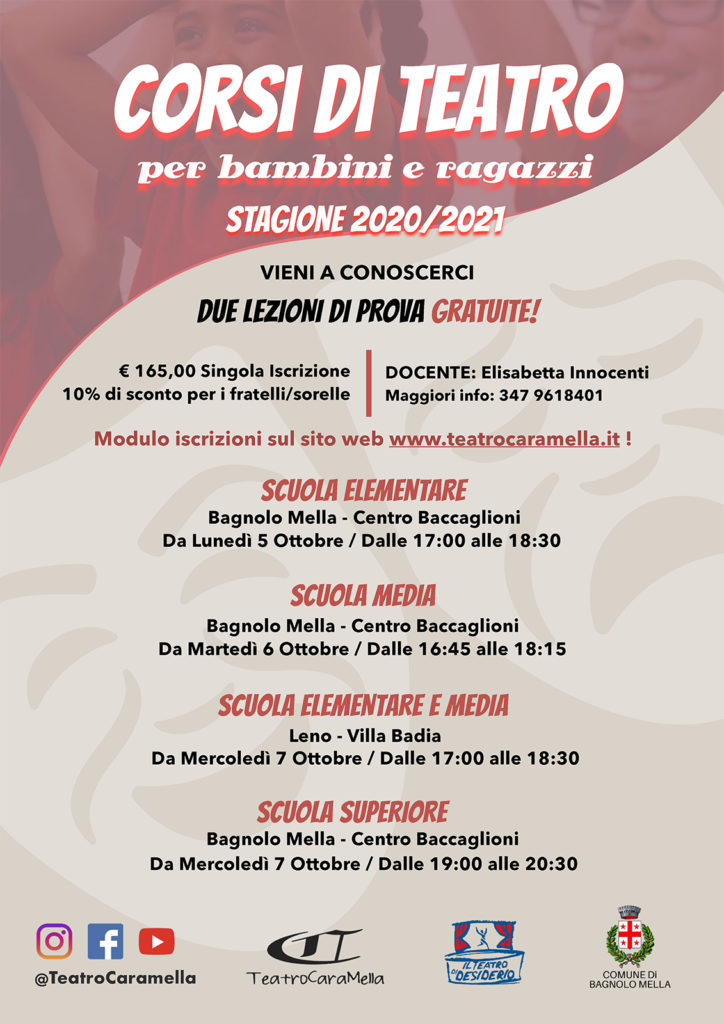 Corsi di Teatro per bambini e ragazzi - Teatro CaraMella